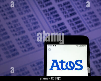 Atos Corporation logo seen displayed on smart phone Stock Photo - Alamy