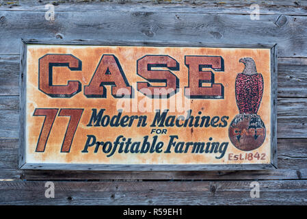 Vintage Case Farm Machinery Sign with Old Abe Eagle logo Stock Photo ...