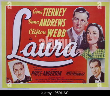 Laura - Original Movie Poster Stock Photo - Alamy