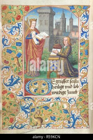 Book of Hours, Initial 'D' with the Martyrdom of St. Bartholomew, This ...
