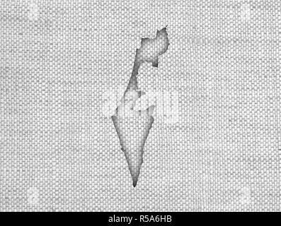 Map of Israel on old linen Stock Photo - Alamy