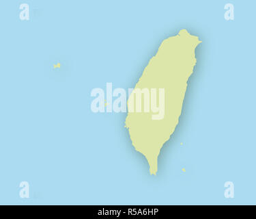 Map of Taiwan with shadows Stock Photo - Alamy