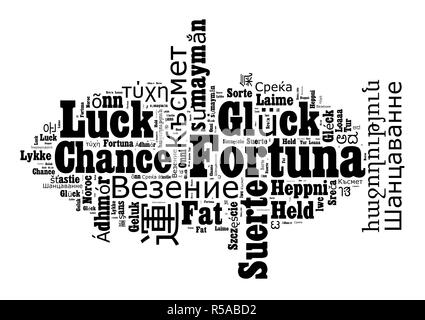 Word Luck in different languages Stock Photo - Alamy