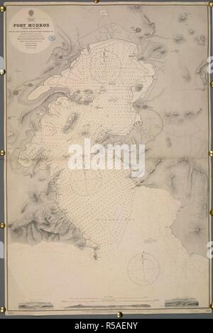 Archipelago Lemnos. Port Mudros (Porto San Antonio) 1893 Natural scale ...