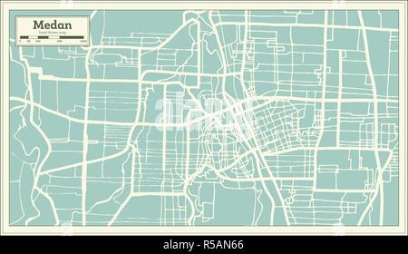 Vector map of Medan, Indonesia. Urban city road map poster illustration ...