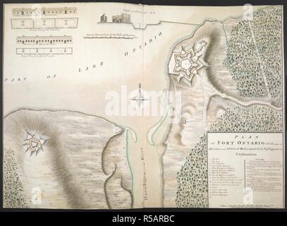 Plan and sections of a proposed Fort Ontario . Map information: Title ...