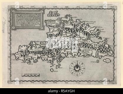 Map of the Caribbean. 16th-century map of the Caribbean Sea, showing ...