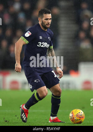 Derby County's Bradley Johnson during the lap of honour after the game ...