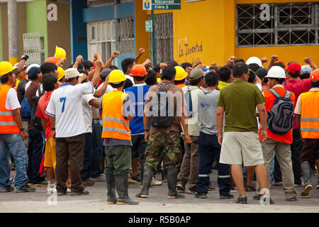 Workers'demonstration in Iquitos,Peru Stock Photo - Alamy