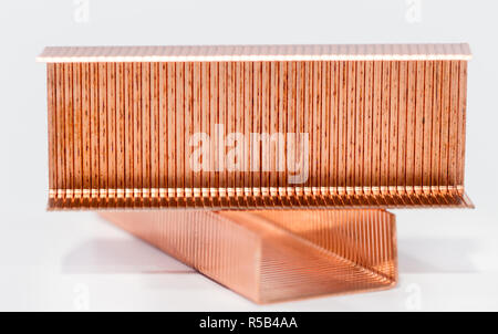 Metal staples of copper for stapler, in insulation with white ...