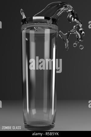 illustration of a zombie with a glass Stock Photo - Alamy