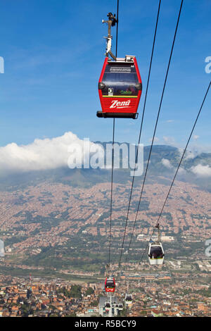 Colombia Medellin Metrocable cable car in Medellin Stock Photo - Alamy
