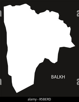 Area of Balkh, province of Afghanistan, isolated on a solid background ...