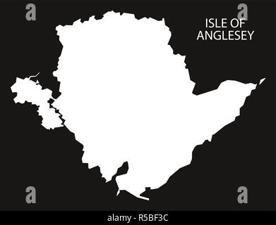 Modern Map - Isle of Anglesey Wales UK Stock Vector Art & Illustration ...