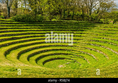 Gwennap Pit in Cornwall is a natural amphitheatre formed from an old ...