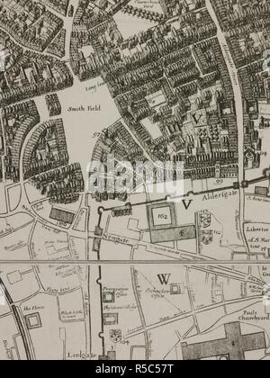 Map Of London 1667 Stock Photo - Alamy