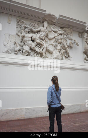 Athena from the Frieze from the Pergamon Altar, Pergamon Museum, Berlin ...