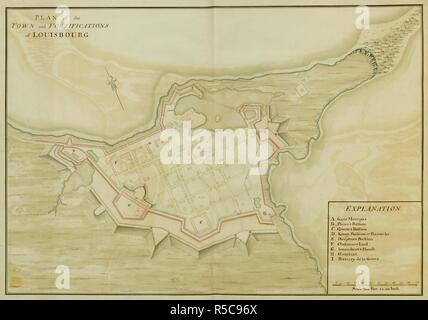 A plan of Louisbourg Stock Photo - Alamy