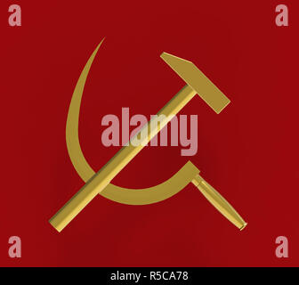 Hammer and sickle, 3d render Stock Photo - Alamy