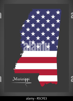 The new flag of the USA state of Mississippi Stock Photo - Alamy