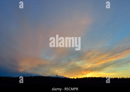 Sunset clouds, Fort Simpson, Northwest Territories, Canada Stock Photo ...