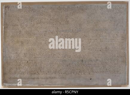 Magna Carta. One of four surviving copies of the 1215 Magna Carta Stock ...