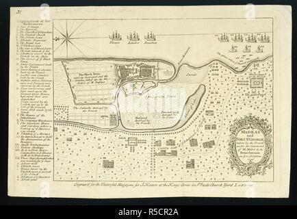 Map of Madras and Fort St. George Stock Photo - Alamy
