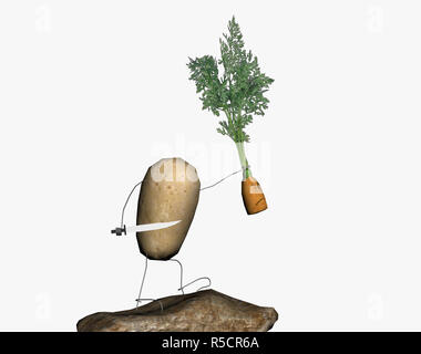 vegetable war on the field Stock Photo - Alamy