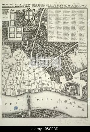 Map Of London 1667 Stock Photo - Alamy