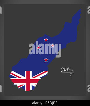Nelson region flag, New Zealand Stock Photo - Alamy