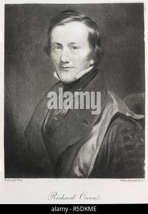 Richard Owen. Portrait of the British palaeontologist Sir Richard Owen ...
