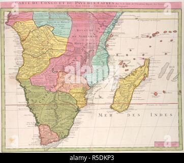 18th century Map of Africa - Congo, Angola, Madagascar Stock Photo - Alamy