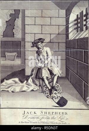 Jack Sheppard, in Newgate Prison awaiting execution, Jack Sheppard ...