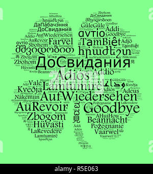 Goodbye in different languages word cloud Stock Photo - Alamy