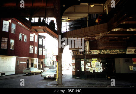 1973 Boston - Washington Street Under the El, Looking Toward Egleston ...