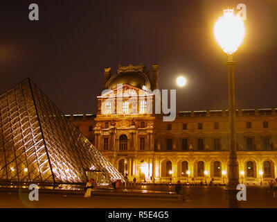 Pavillon Denon of the Palais du Louvre, Paris, France, seen from inside ...