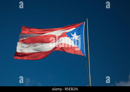 Puerto Rico, North Coast, Isabela, Puerto Rican flag Stock Photo - Alamy
