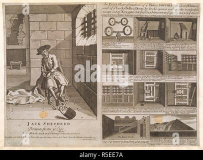 Jack Sheppard, in Newgate Prison awaiting execution, Jack Sheppard ...