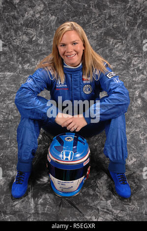 Sarah Fisher participates in the Indy Racing League media day at ...