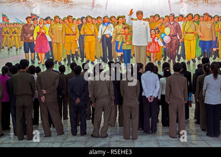 Wall mural of Kim Il Sung, Victorious Fatherland Liberation War Museum ...