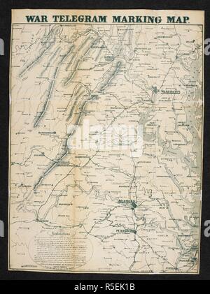War telegram marking map Stock Photo - Alamy