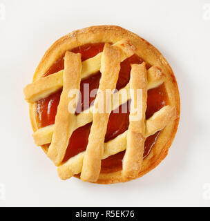 Jam tart with a lattice top crust Stock Photo - Alamy