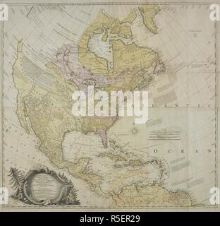 Map of North America, 1754 Stock Photo - Alamy