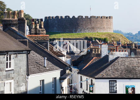 Totnes Castle in Devon, England, UK, one of the best preserved examples ...