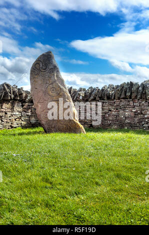 Pictish carved stone, Aberlemno, Angus, Scotland, UK Stock Photo - Alamy