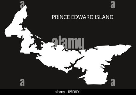 Shape of Prince Edward Island, province of Canada, and its capital ...
