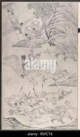 China: Emperor Nurhaci (1559 - 1626), temple name Taizu. Hanging scroll ...