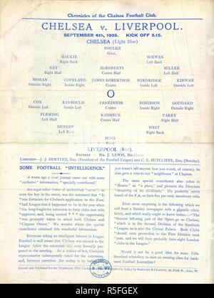 Chelsea Football Club 1905 Stock Photo - Alamy