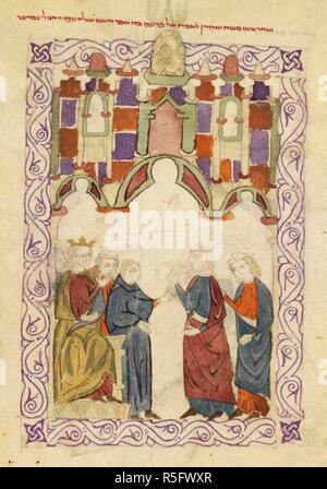 Moses and Aaron before Pharaoh. Moses the Hebrew prophet turns his ...