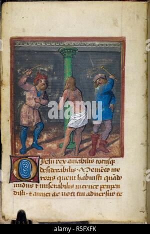 Flagellation of Christ, Prayer book (Fifteen Oes of St Bridget). Last quarter of the 15th ...